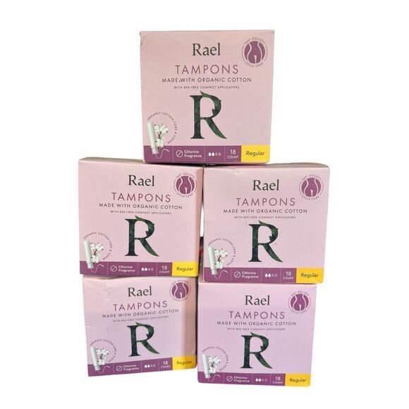 Rael | Grooming | 5 Boxesrael Tampons Regular Made With Organic Cotton ...